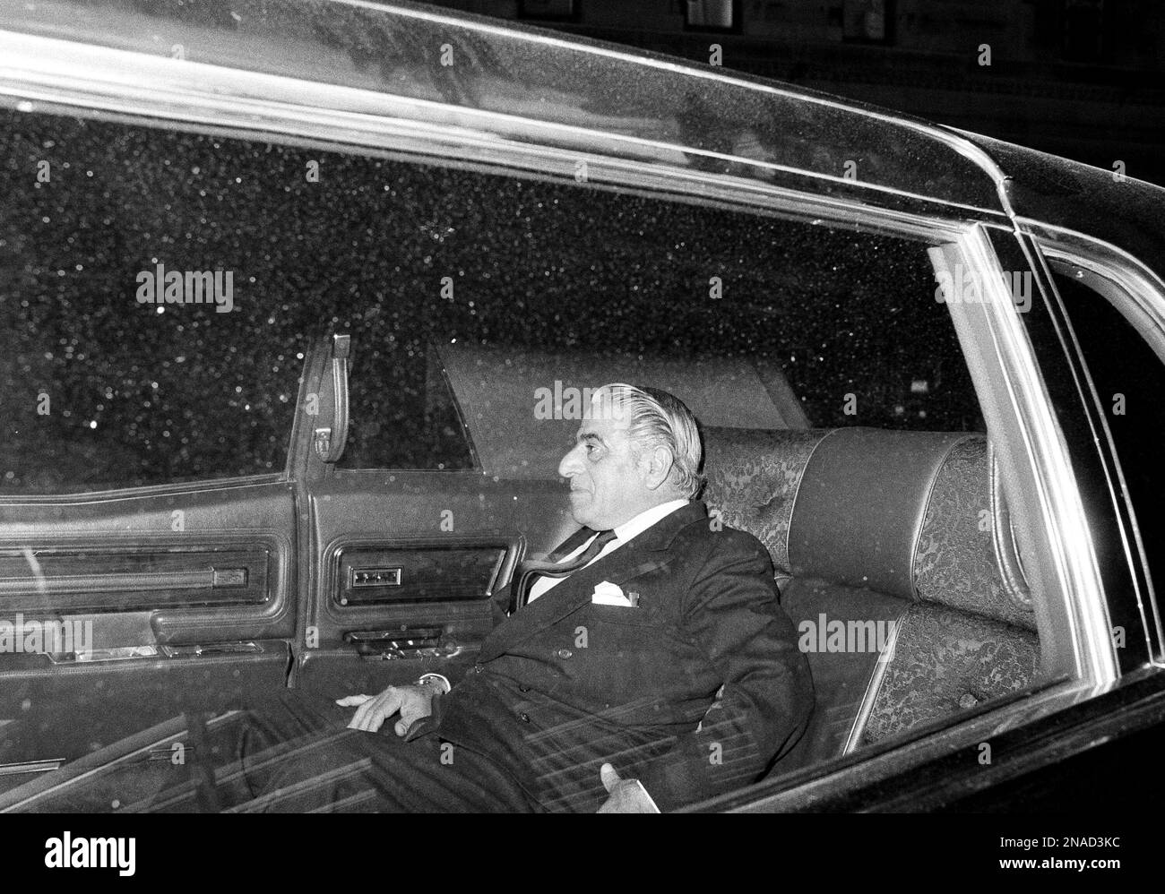 Greek shipping tycoon Aristotle Onassis sits in limousine after his ...