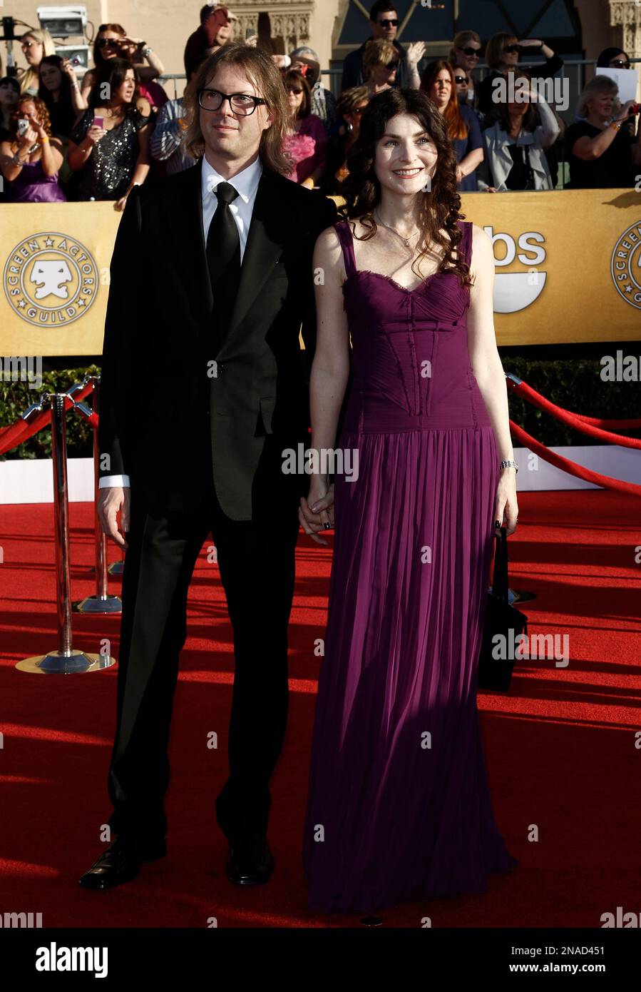 Jacqueline Pennewill and guest arrive on the red carpet at the 18th ...