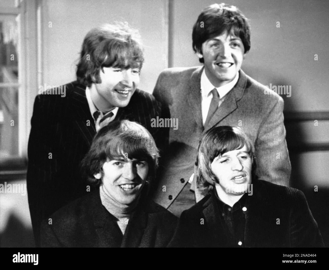 The Beatles at a press conference at Twickenham Studios, Middlesex, on ...