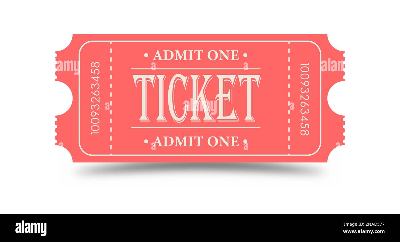 Ticket. Vector illustration for websites, applications, cinemas, clubs ...