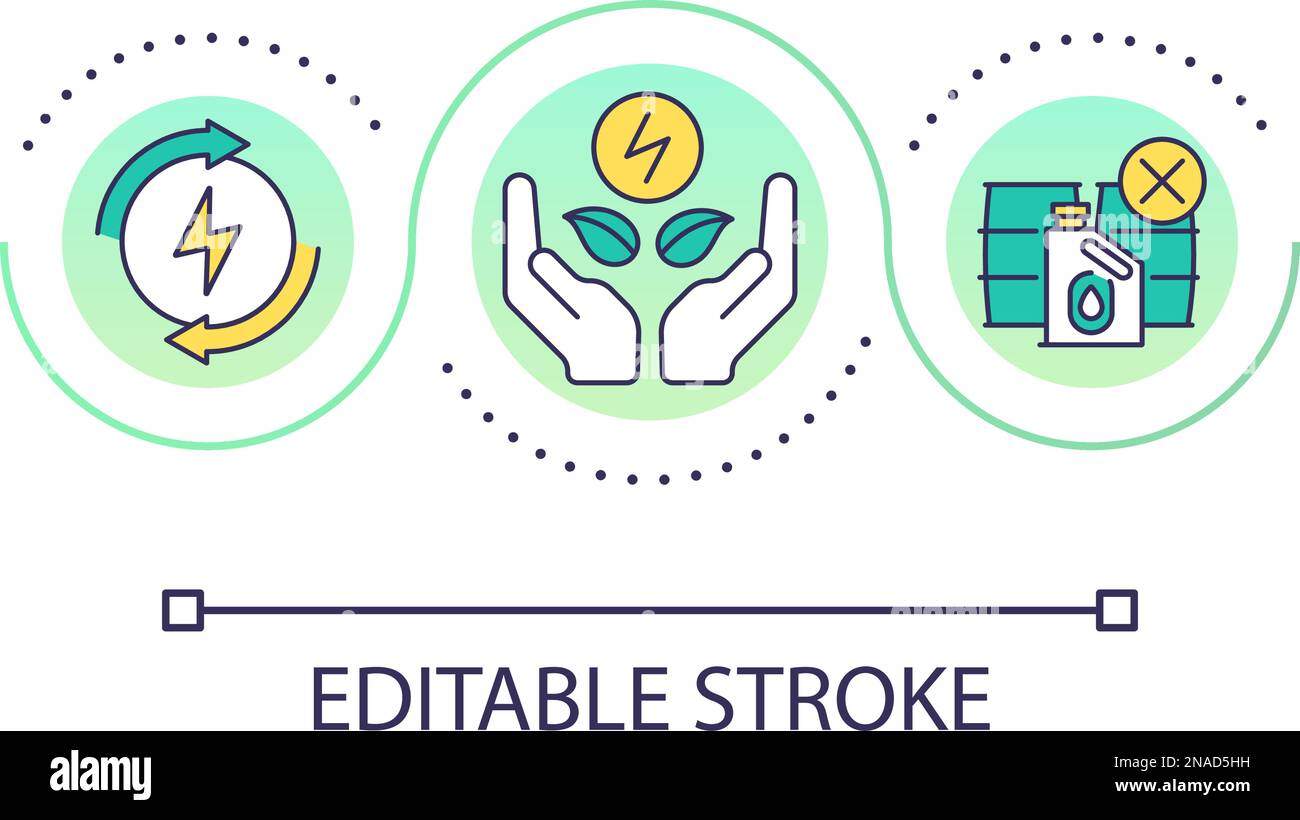 Renewable alternative energy loop concept icon Stock Vector Image & Art ...