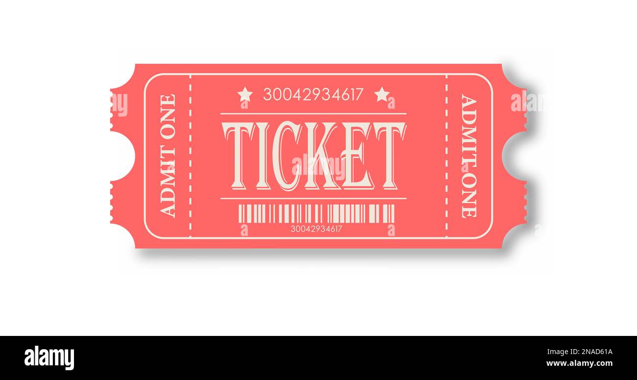 Ticket. Vector illustration for websites, applications, cinemas, clubs ...