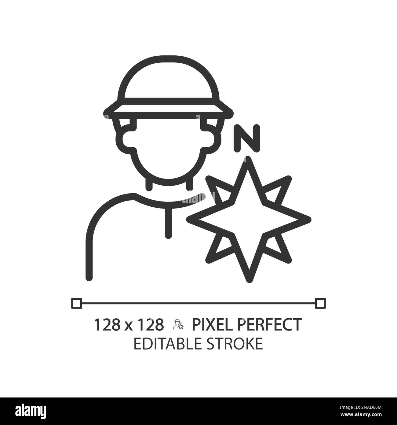 Explorer pixel perfect linear icon Stock Vector Image & Art - Alamy