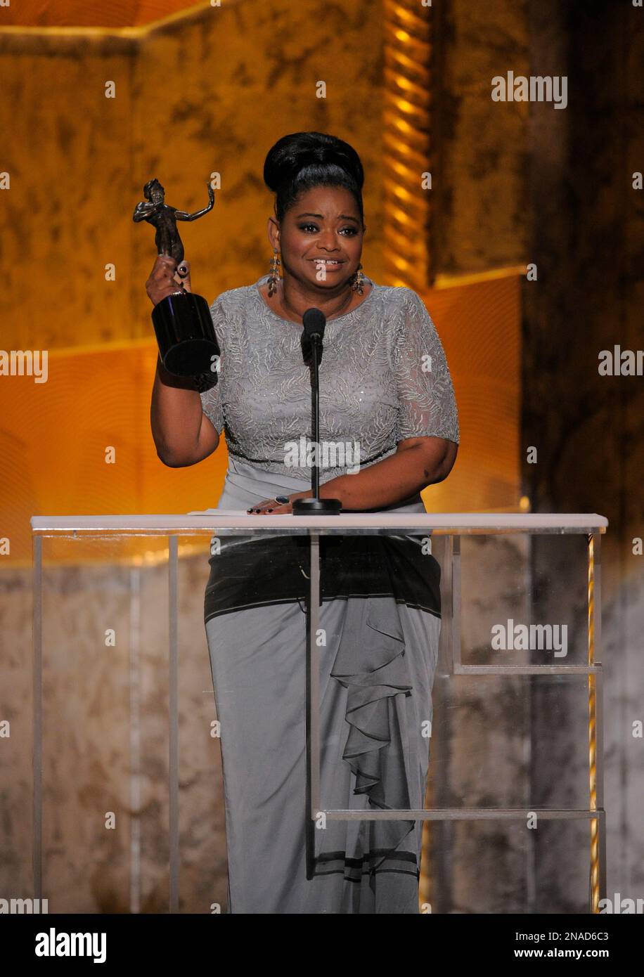 Octavia Spencer accepts the award for outstanding performance by a ...