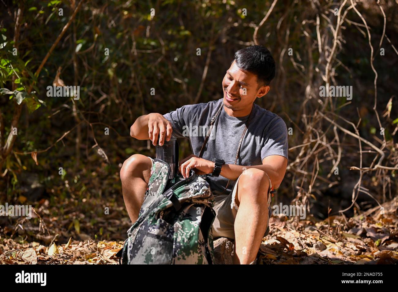 Taking rest after hiking hi-res stock photography and images - Alamy