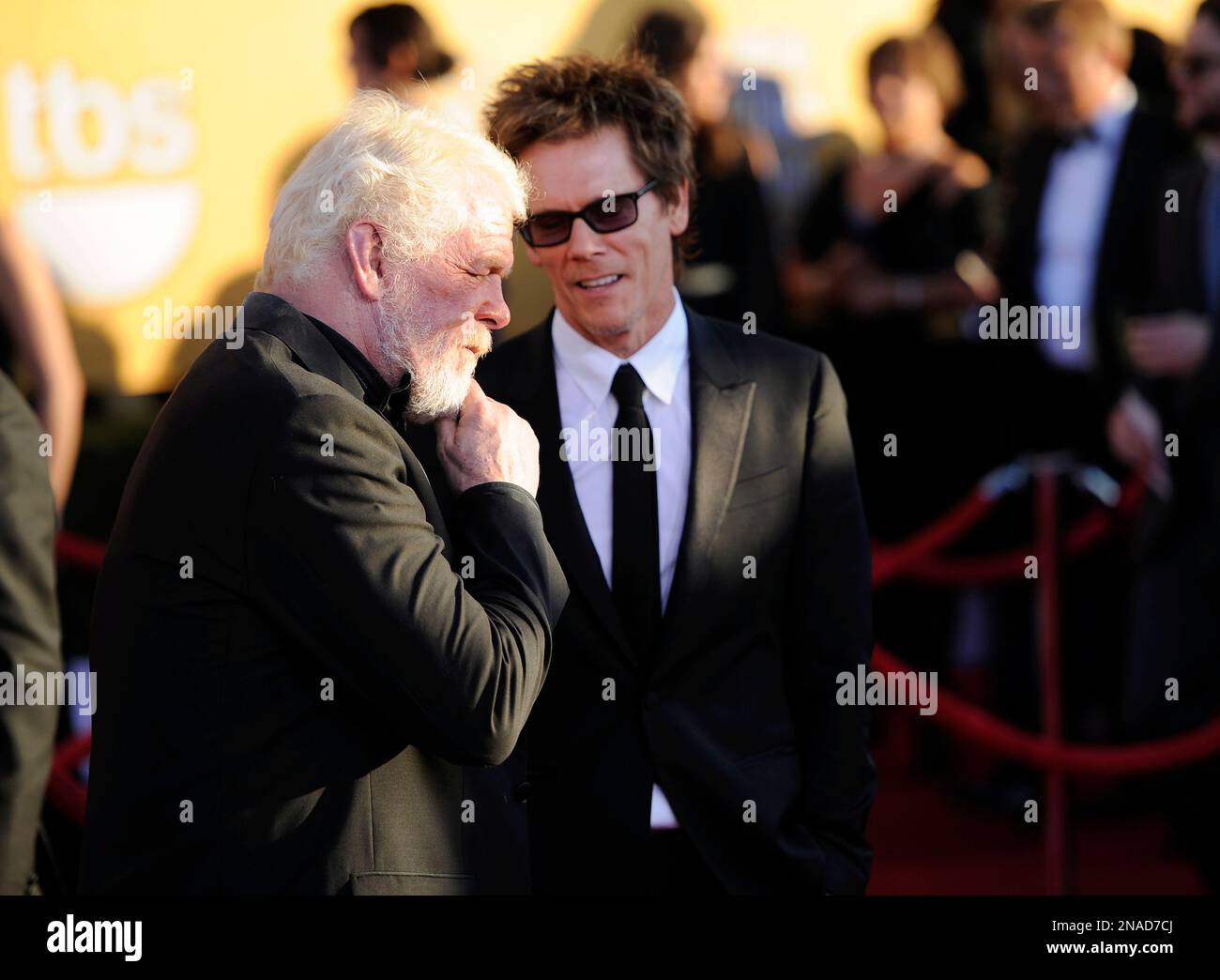 Nick Nolte, left, and Kevin Bacon arrive at the 18th Annual Screen ...