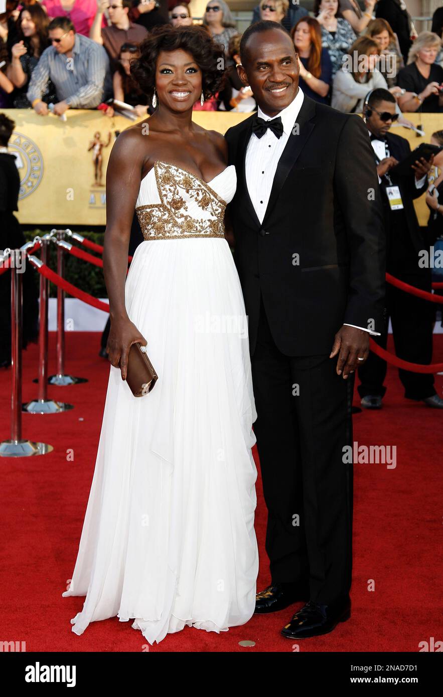 Viola Davis, left, and Julius Tennon arrive at the 18th Annual Screen ...
