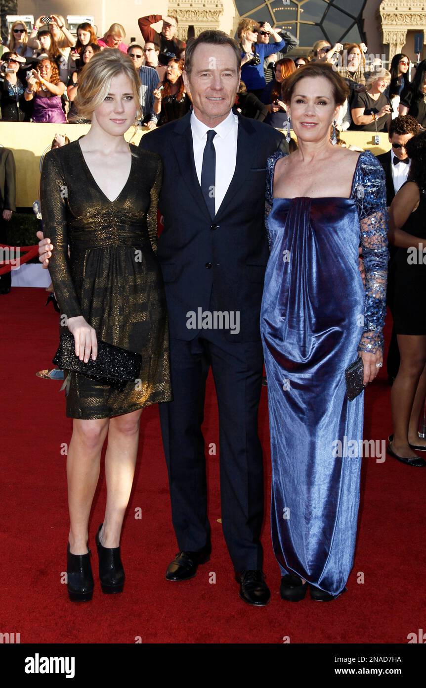 From left, Taylor Dearden, Bryan Cranston and Robin Dearde arrive at ...