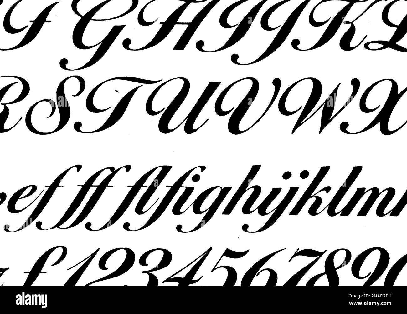 Vintage black typography on a white background Stock Photo - Alamy