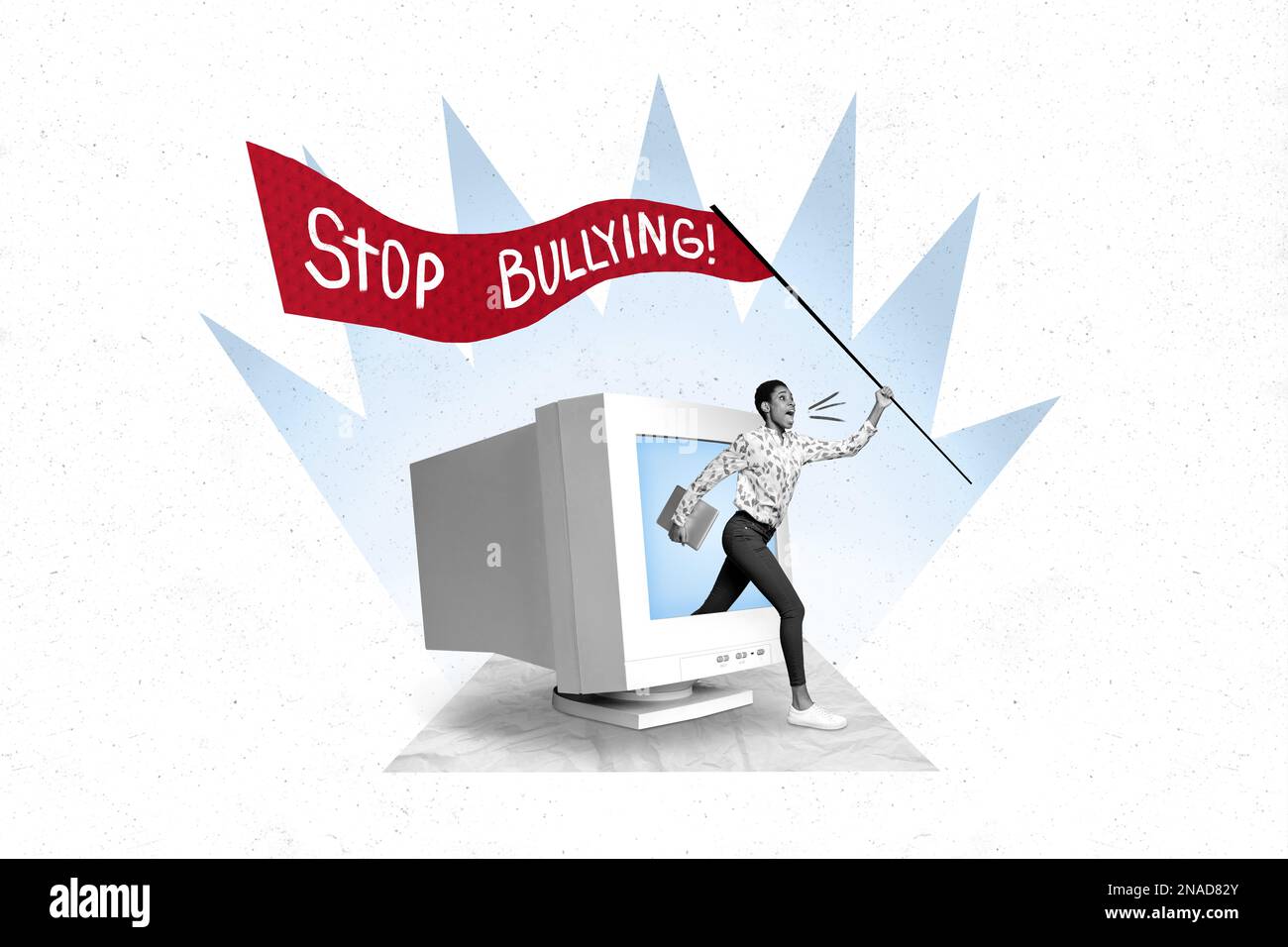 Photo sketch graphics collage artwork picture of confident lady ...