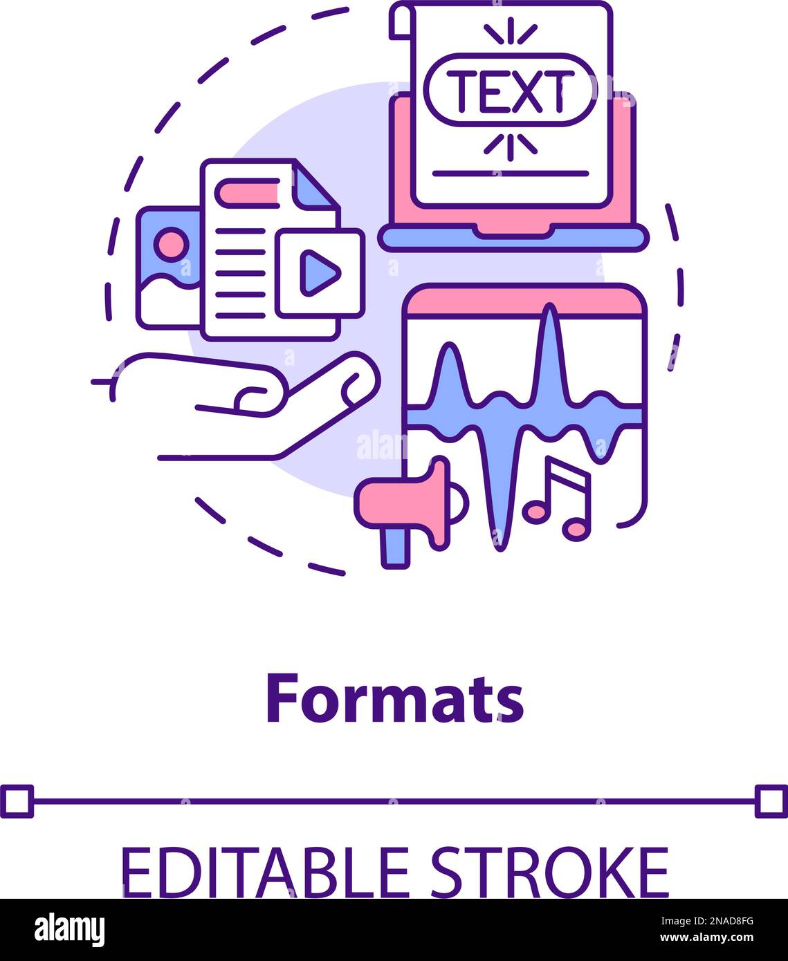 Formats concept icon Stock Vector Image & Art - Alamy