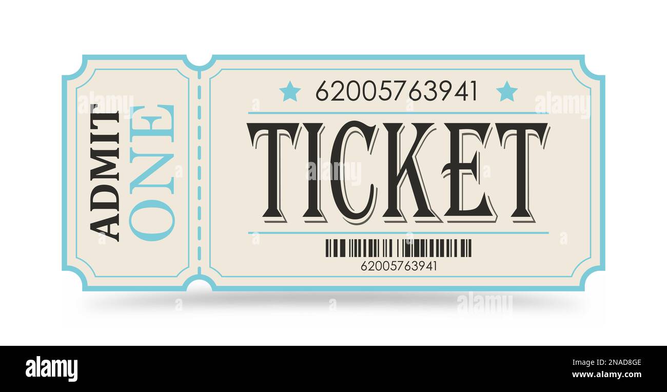 Ticket. Vector illustration for websites, applications, cinemas, clubs ...