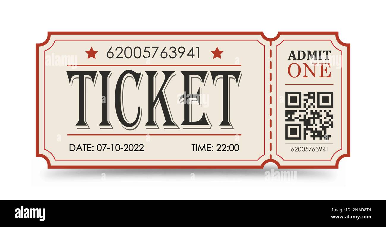 Ticket. Vector illustration for websites, applications, cinemas, clubs ...
