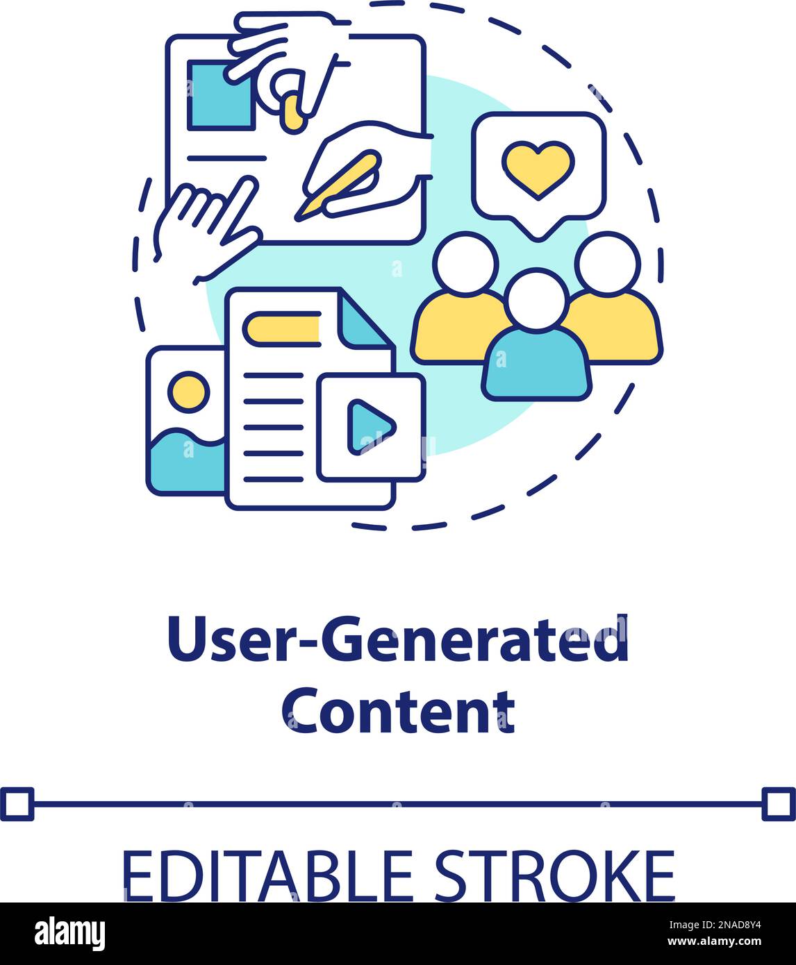 User generated content concept icon Stock Vector Image & Art - Alamy