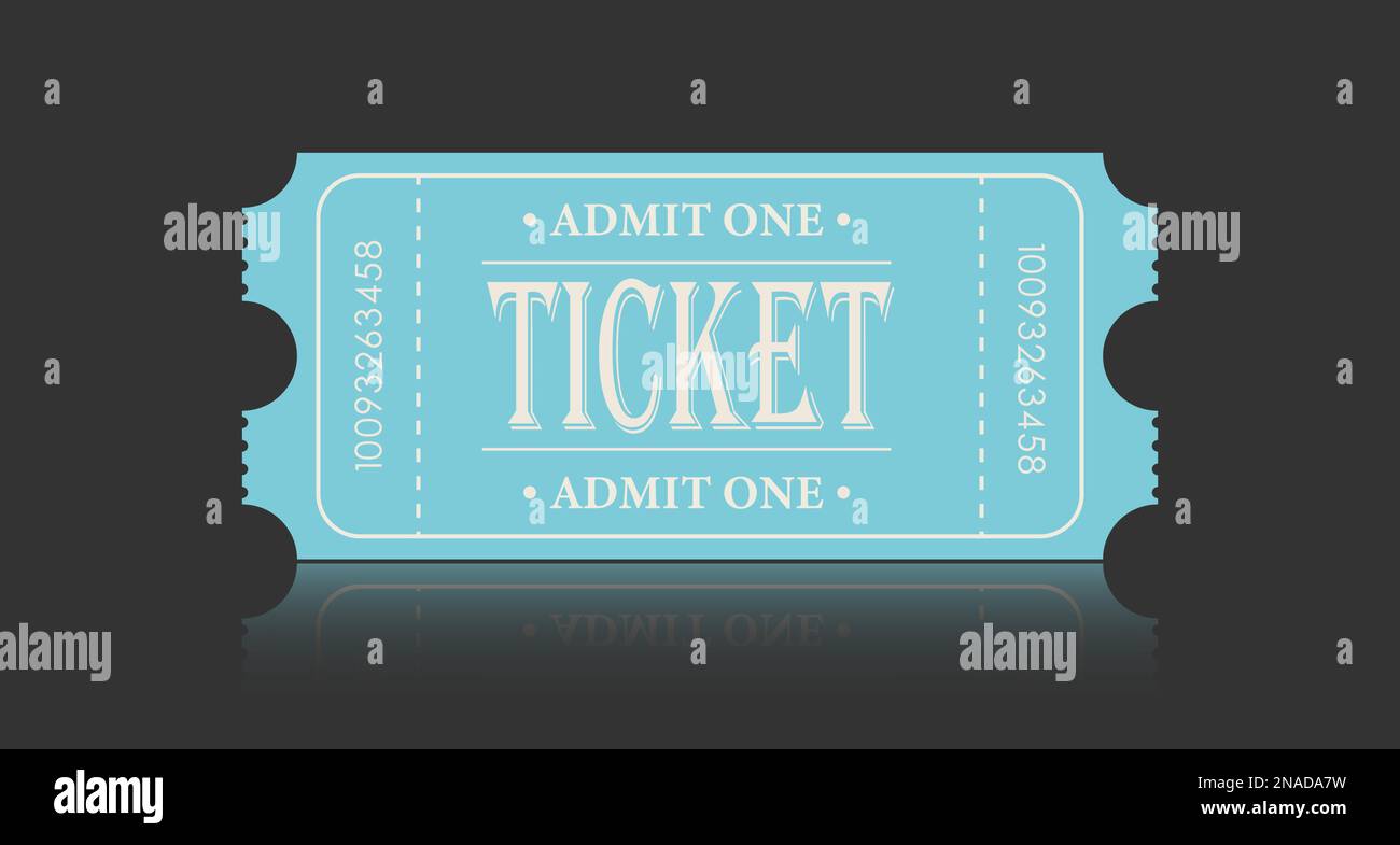 Ticket. Vector illustration for websites, applications, cinemas, clubs ...