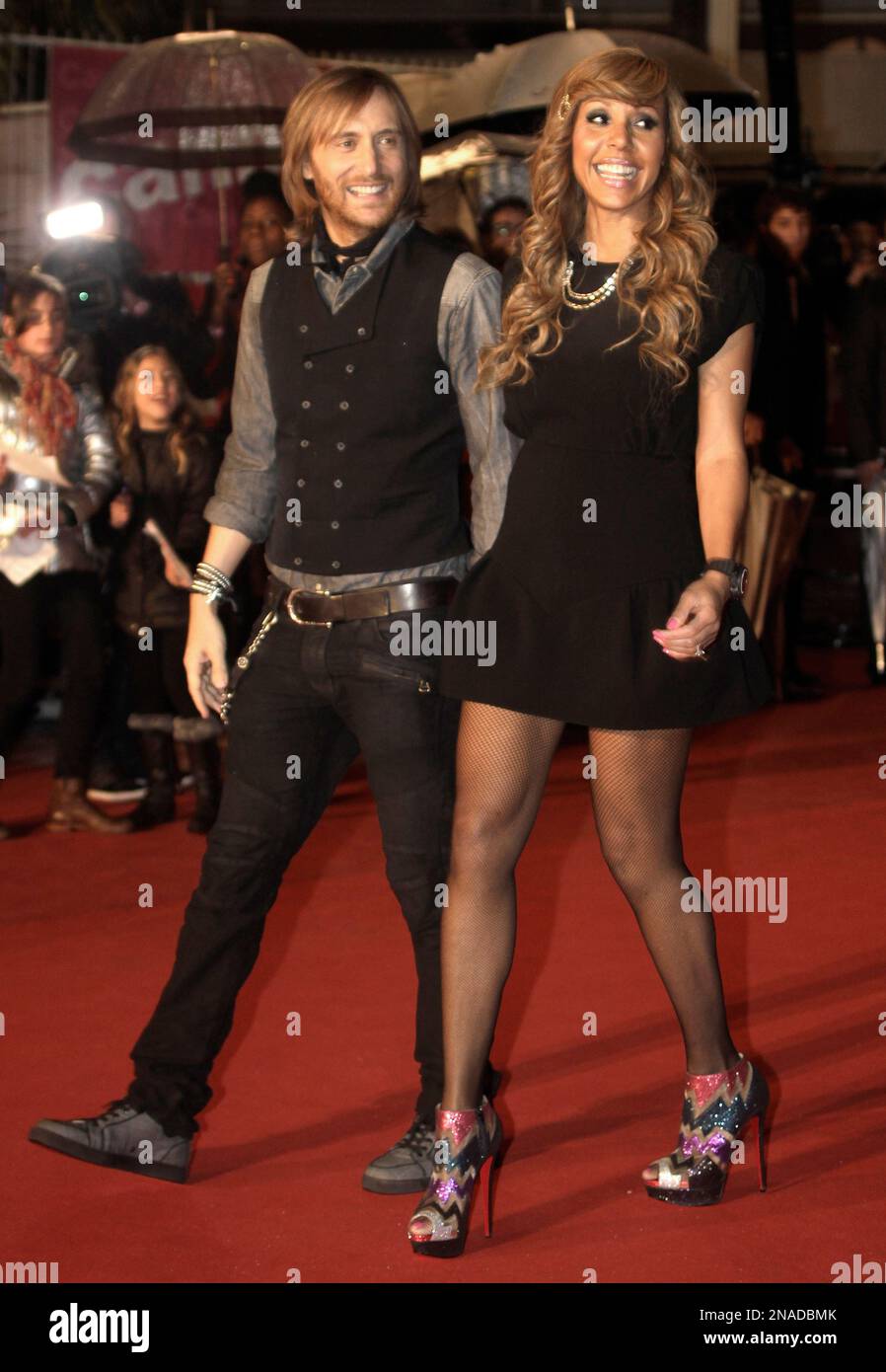 French DJ David Guetta and his wife Catty arrive at the Cannes festival ...