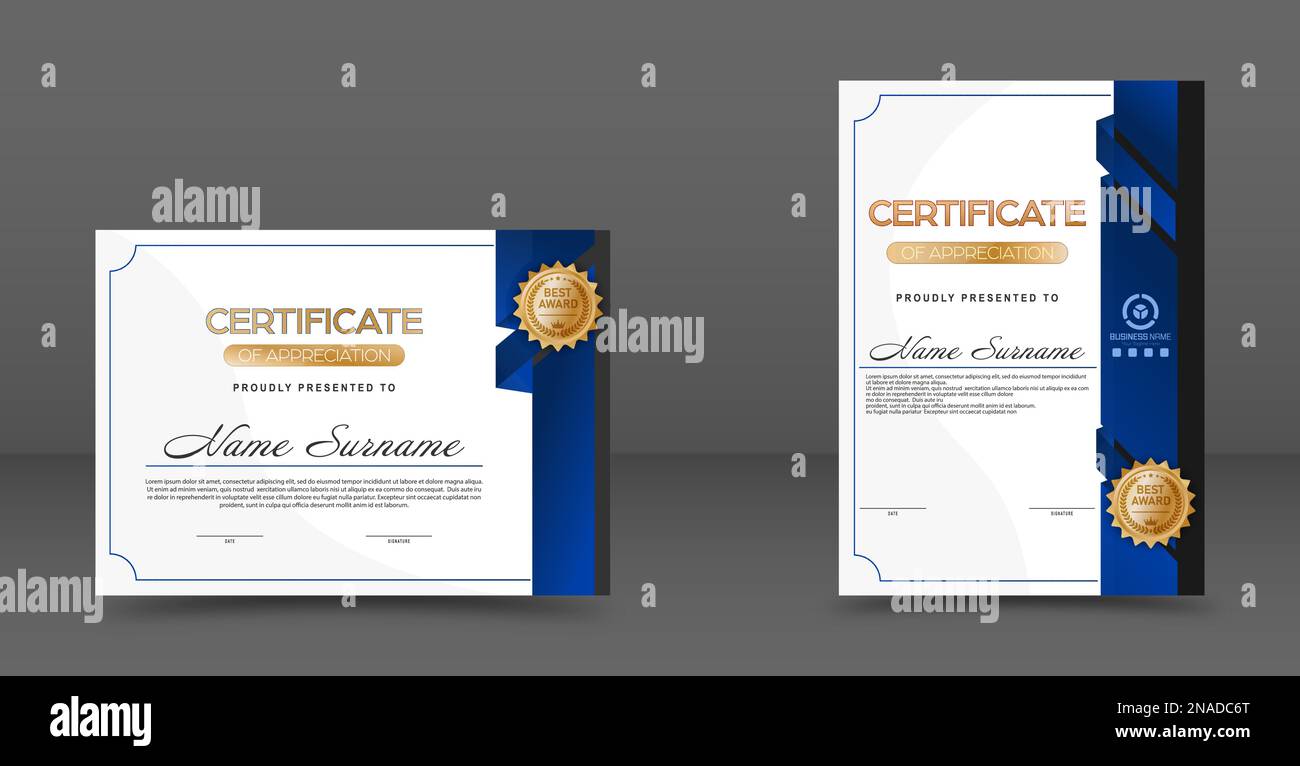 Certificate. The template of the form with the award badge. Modern ...