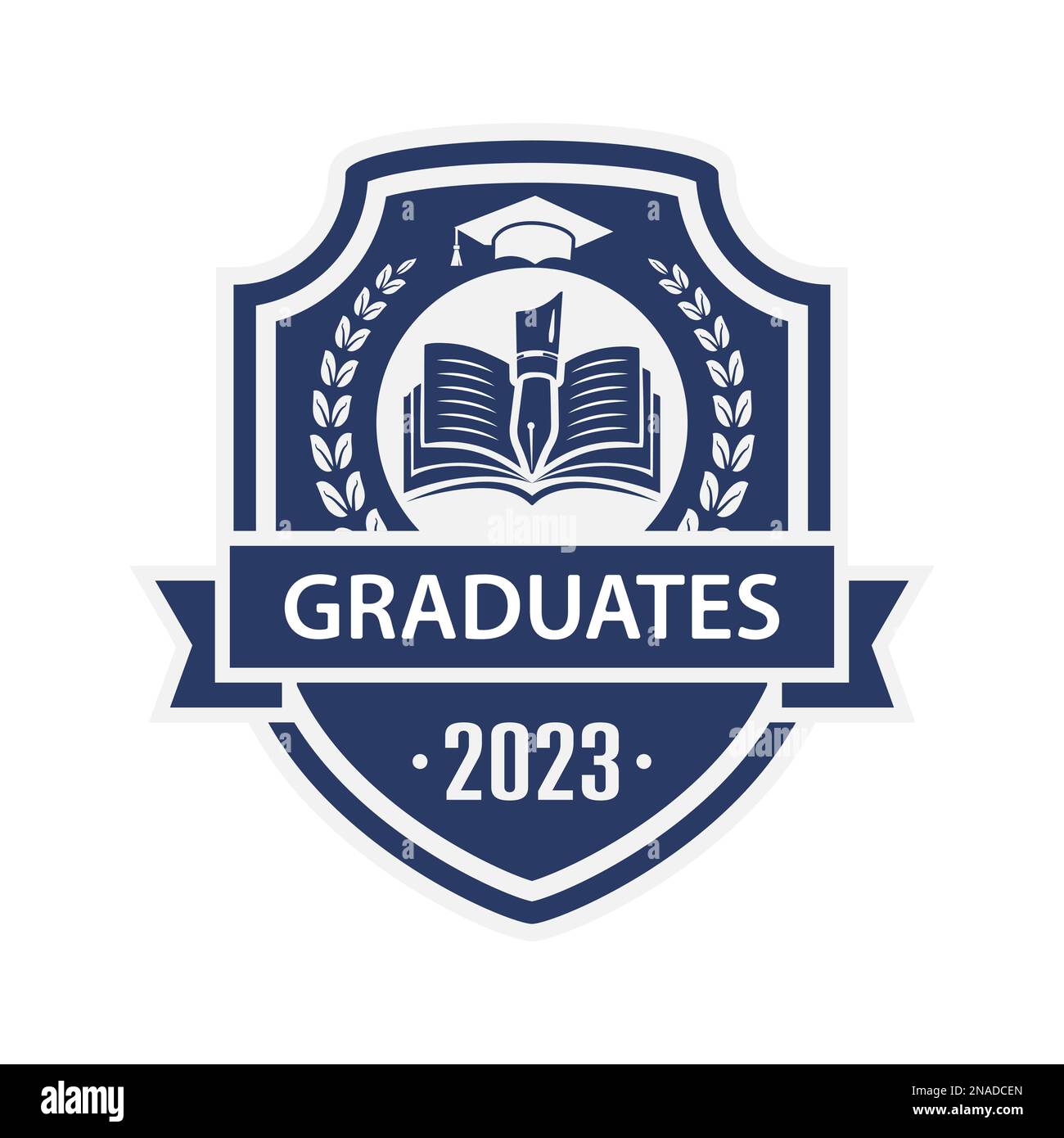 Graduate 2023. Medallion or emblem for creative design of diplomas ...