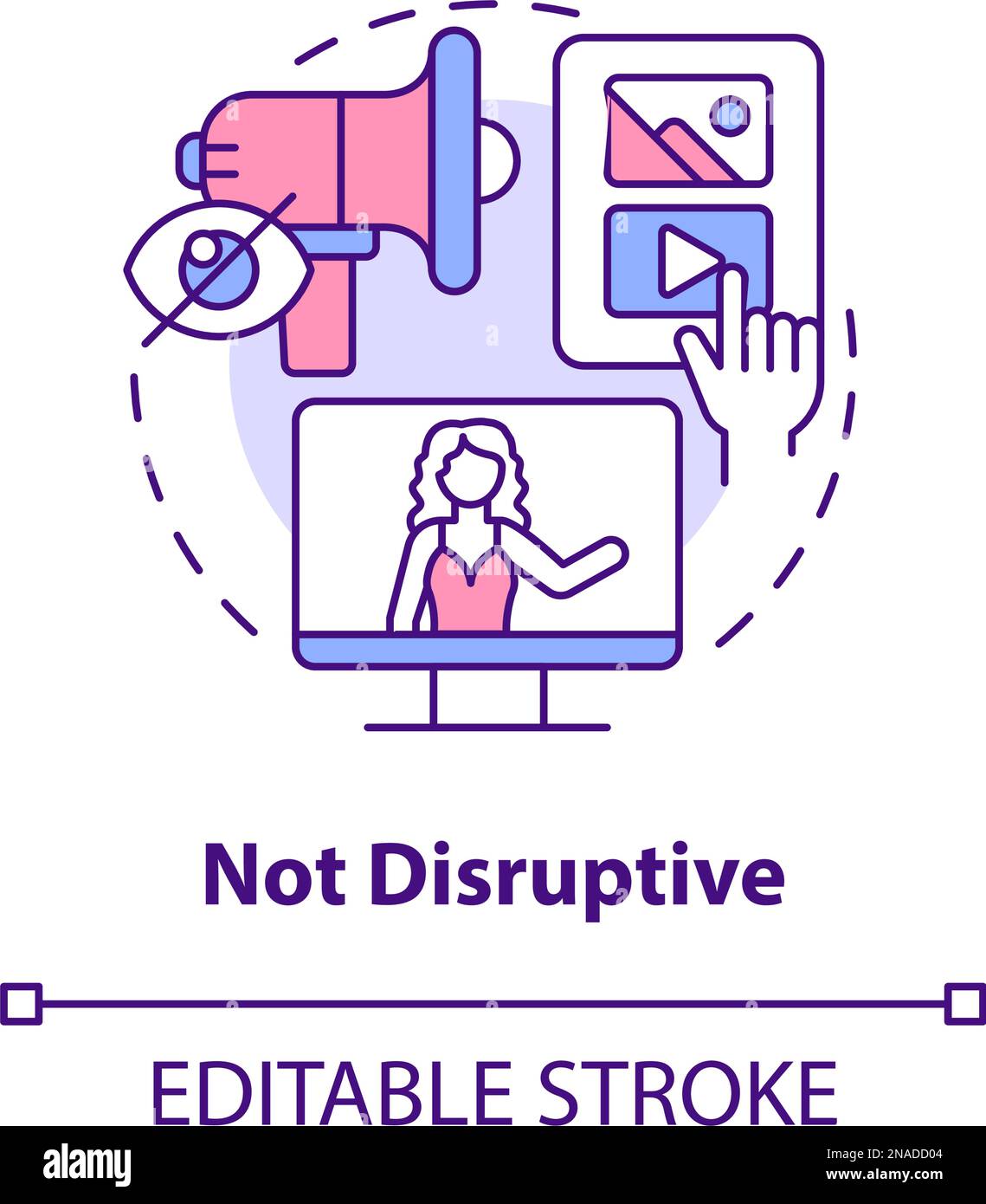 Not disruptive concept icon Stock Vector Image & Art - Alamy