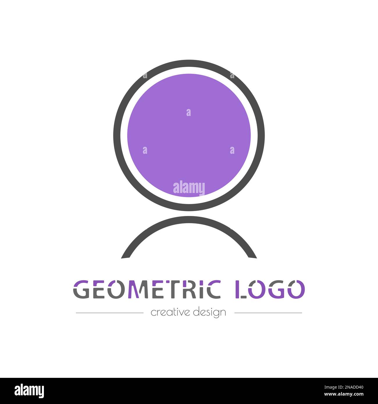 Circle. Template for logo, brand, sticker, emblem or label. Flat style ...