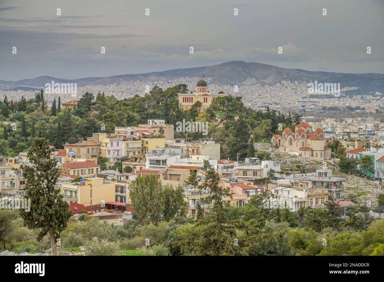 Nationales Observatorium Athen, Nymphenhügel, Athen, Griechenland Stock ...