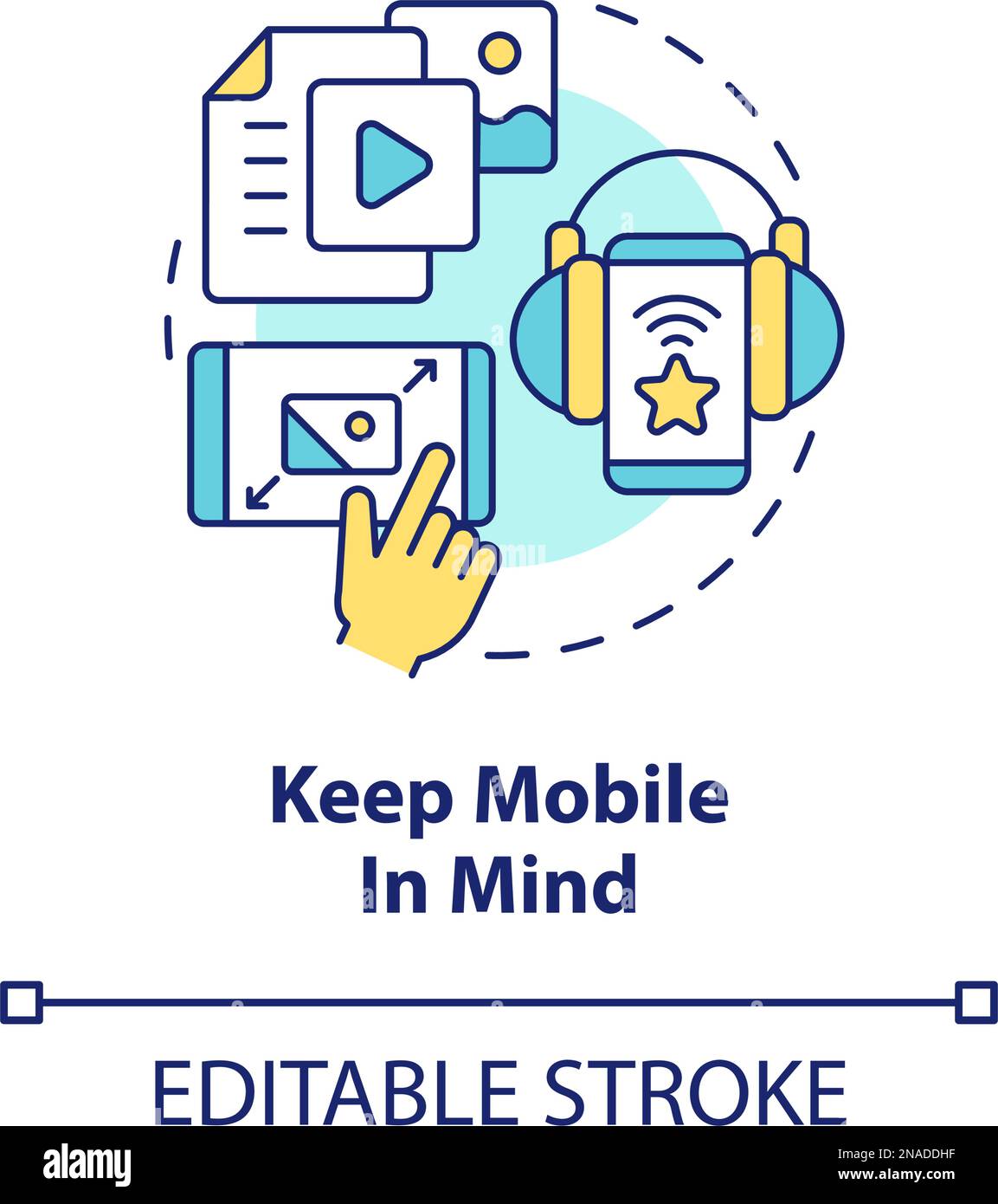 Keep mobile in mind concept icon Stock Vector Image & Art - Alamy