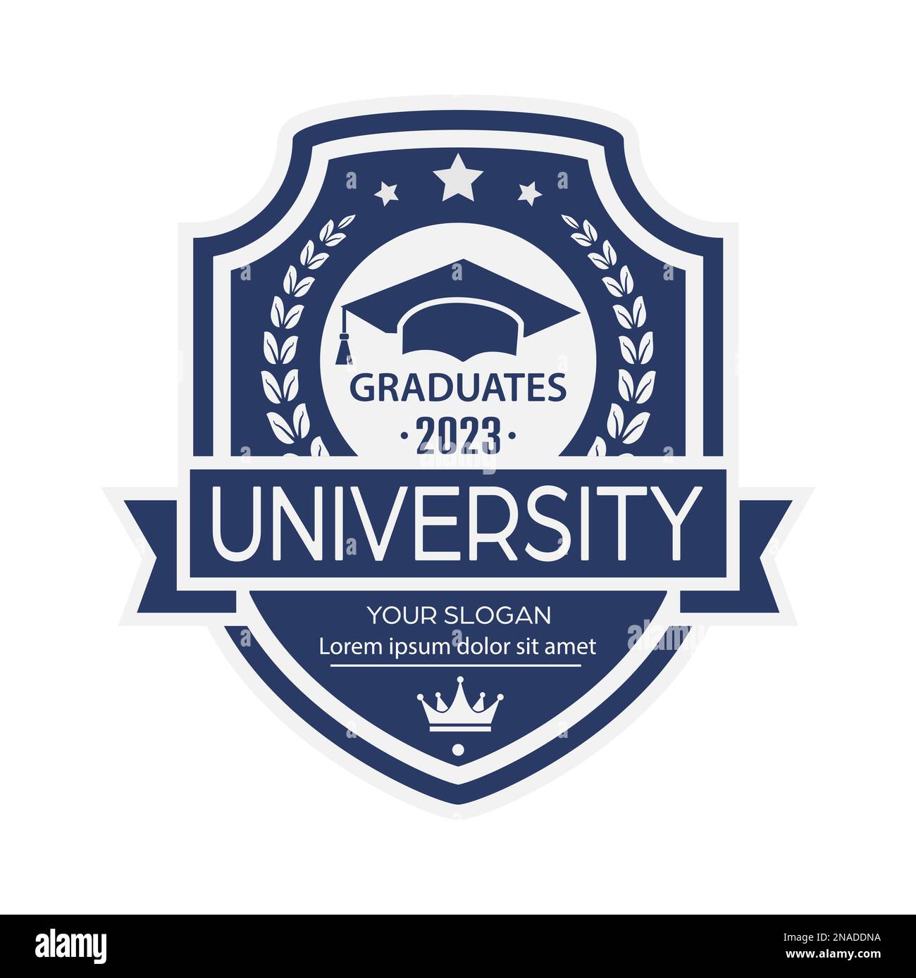 Graduate 2023. Medallion or emblem for creative design of diplomas ...