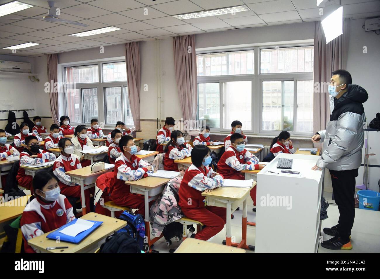 Beijing, China. 13th Feb, 2023. Students have class on their first day ...