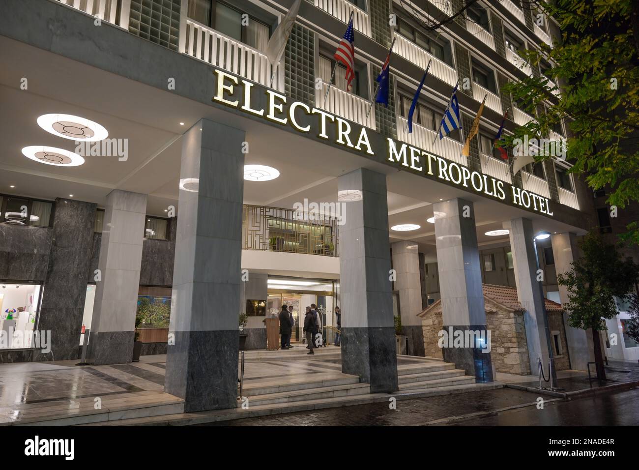 Hotel, Electra Metropolis, Metropoleos, Athen, Griechenland Stock Photo ...