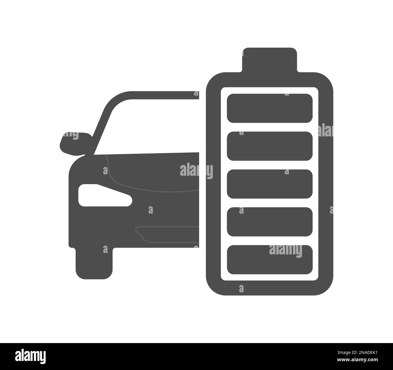 The icon of the electric car battery. Flat style Stock Vector Image ...