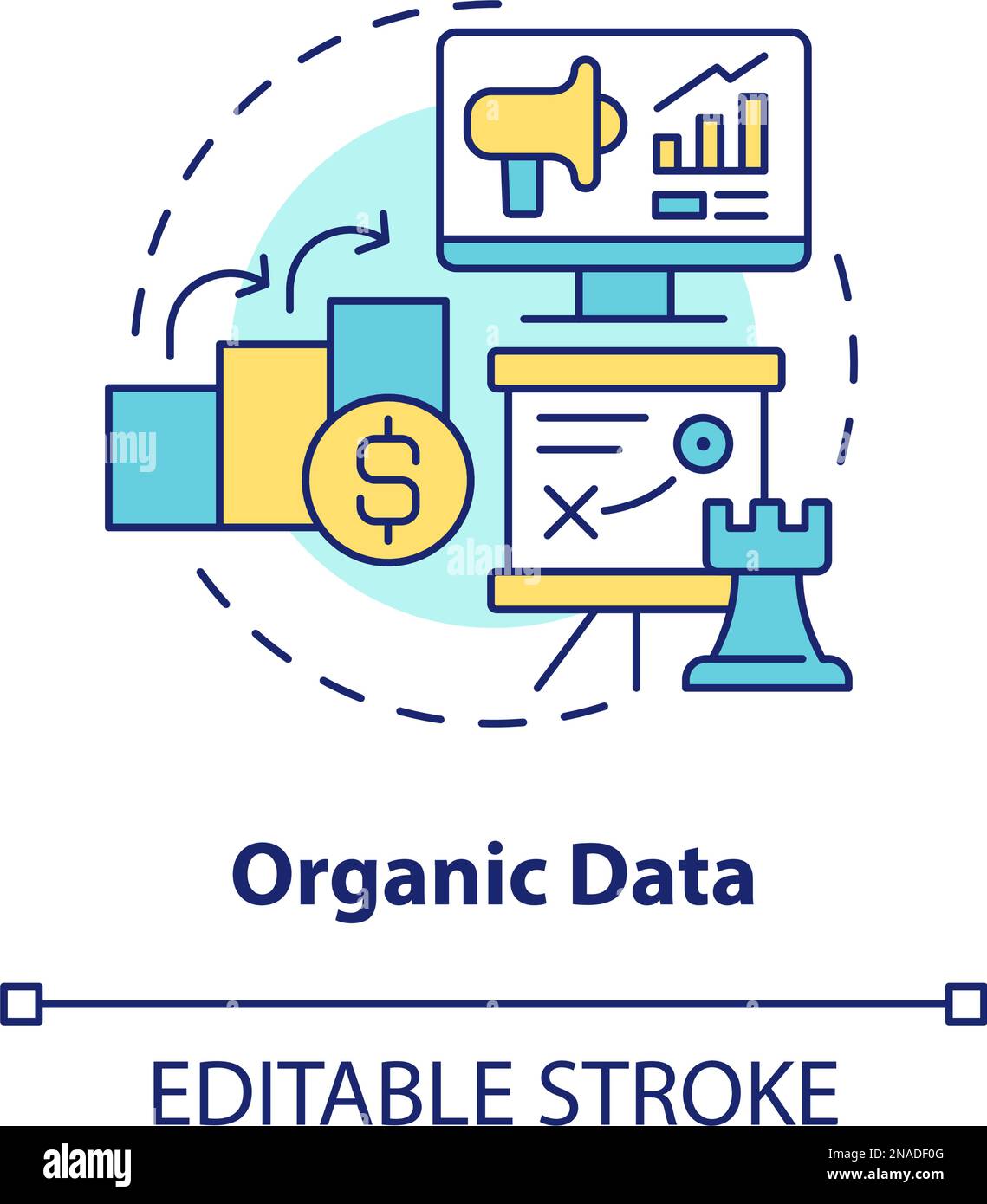 Organic data concept icon Stock Vector Image & Art - Alamy