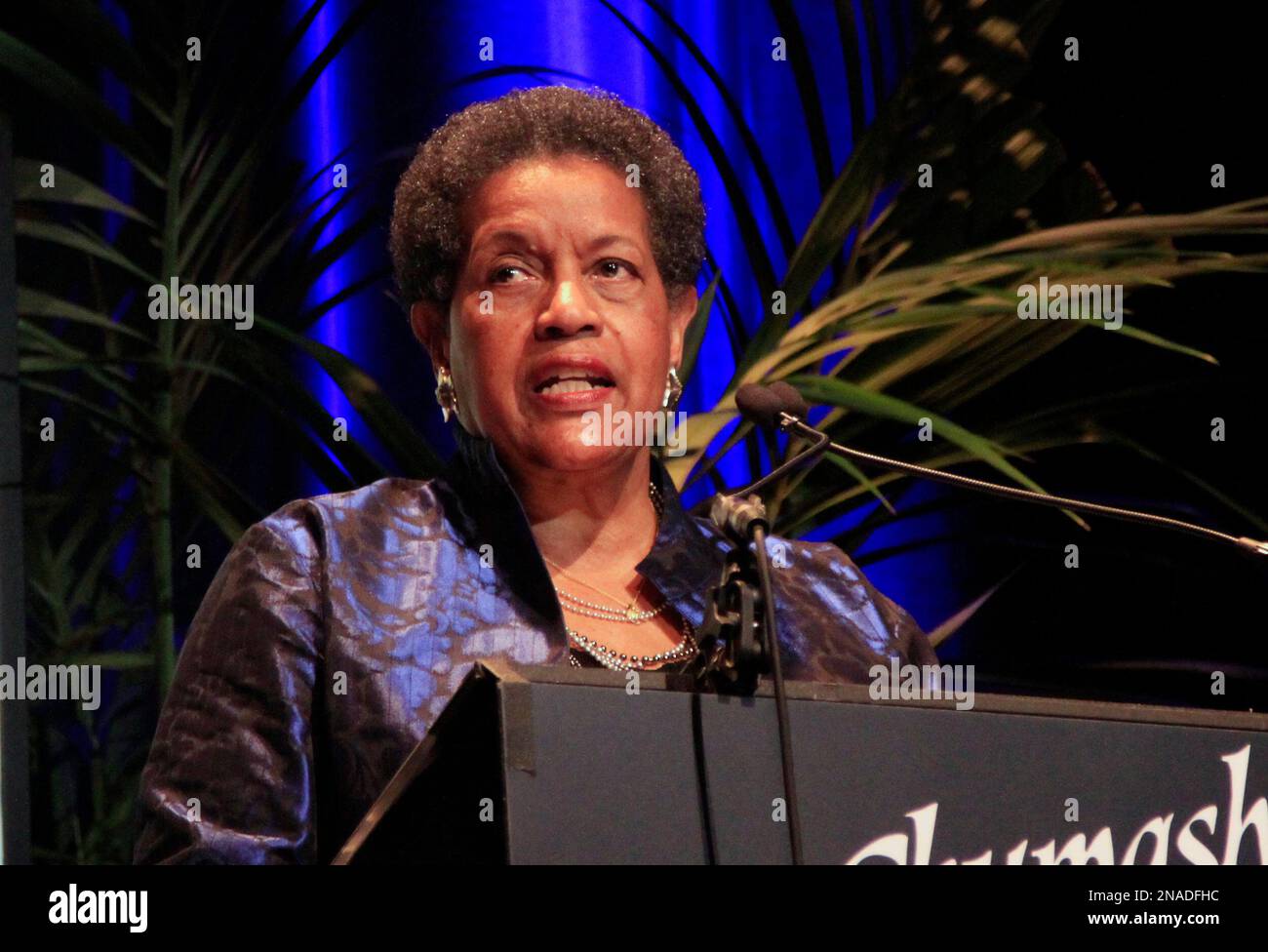 Myrlie Evers, wife of slain civil rights activist Medgar Evers, speaks ...