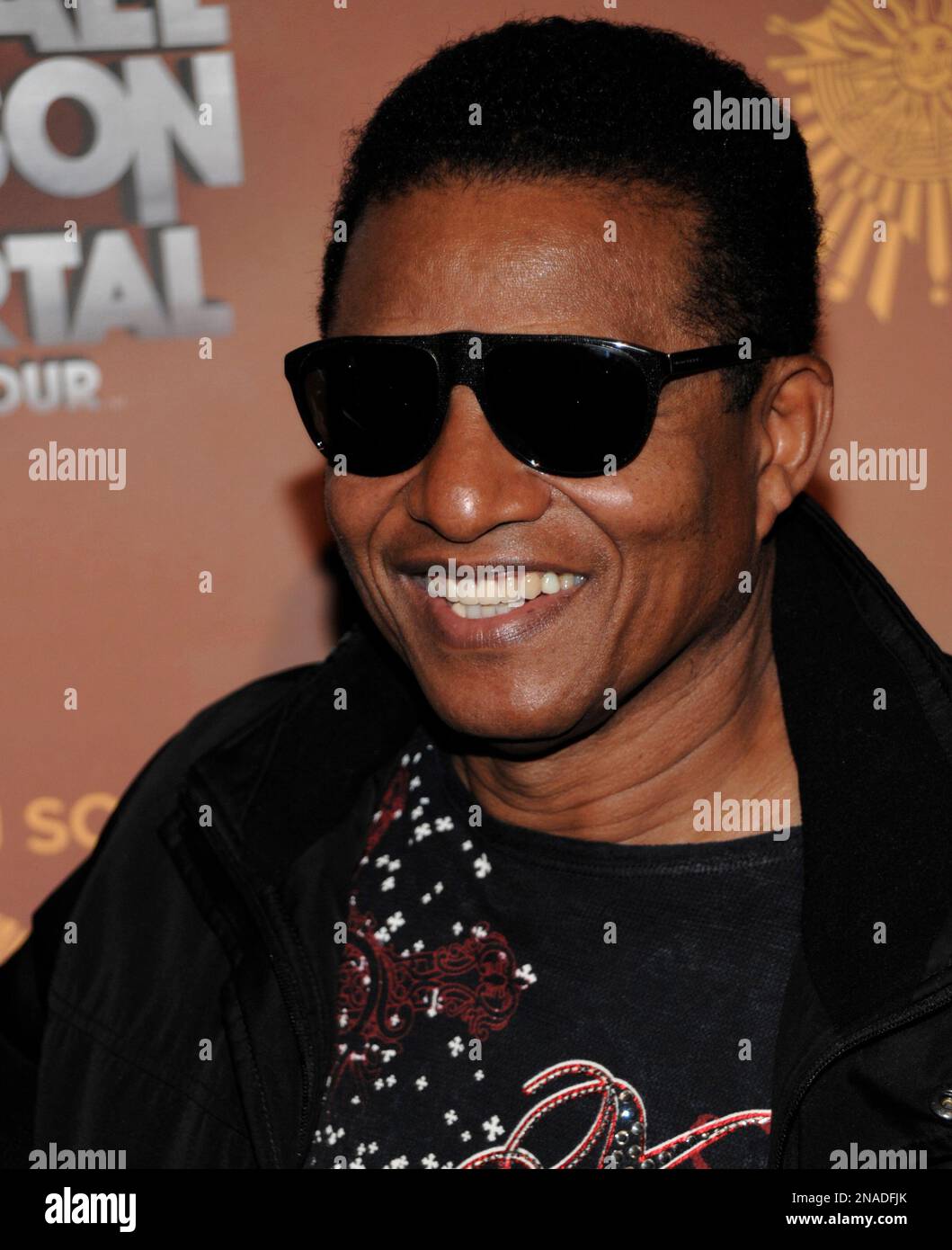 Singer Jackie Jackson arrives at the opening night of the Michael ...