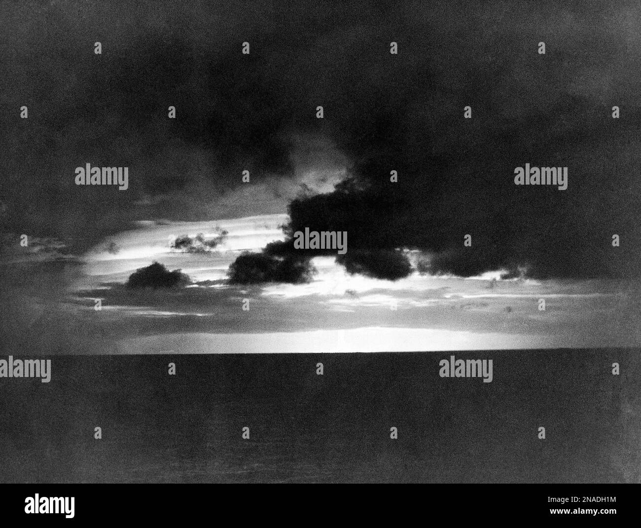 The fireball created by the first U.S. airborne H-bomb exploded over ...