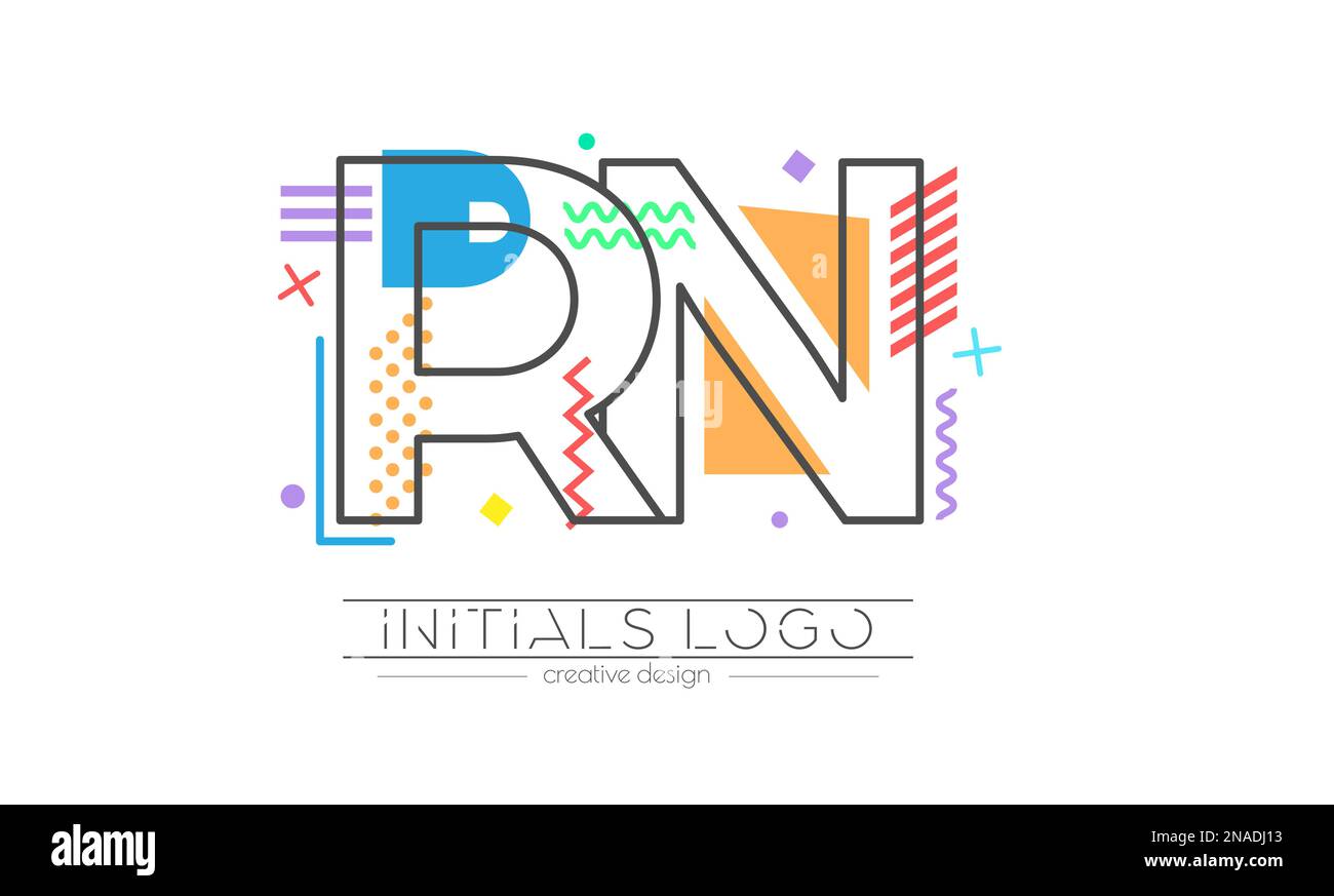 Rn sticker Stock Vector Images - Alamy