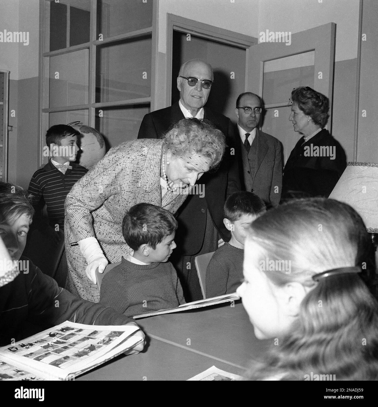 Ex-Queen of Spain, Eugenia-Victoria, also the godmother of young Monaco ...