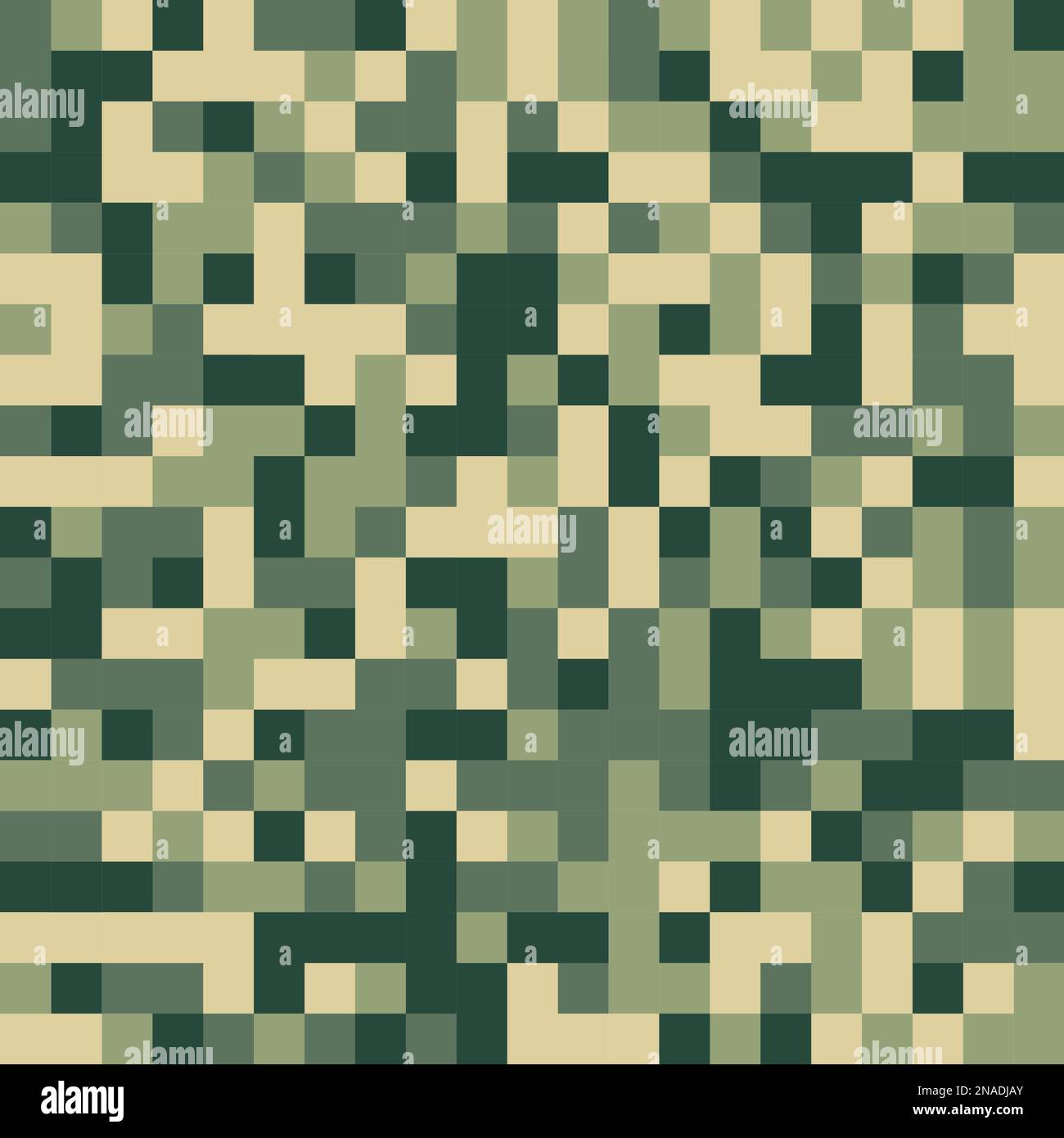Digital camouflage in green tones. Seamless vector pattern. Pixel grid ...