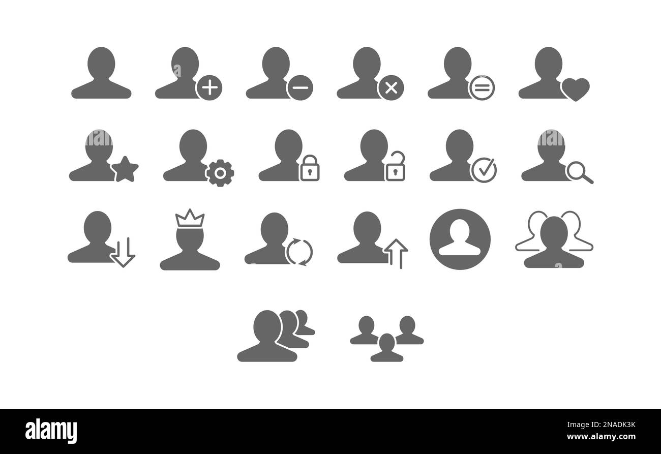 A set of client icons. VIP person icon. The client's icon. Flat style ...