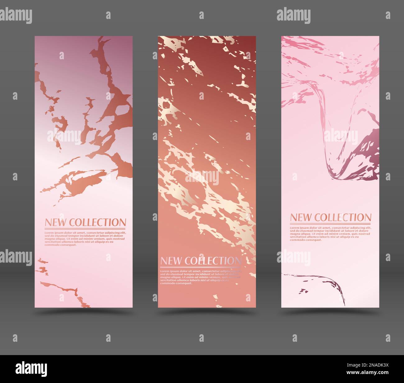 Collection of modern designs with a marble pattern for covers, banners ...