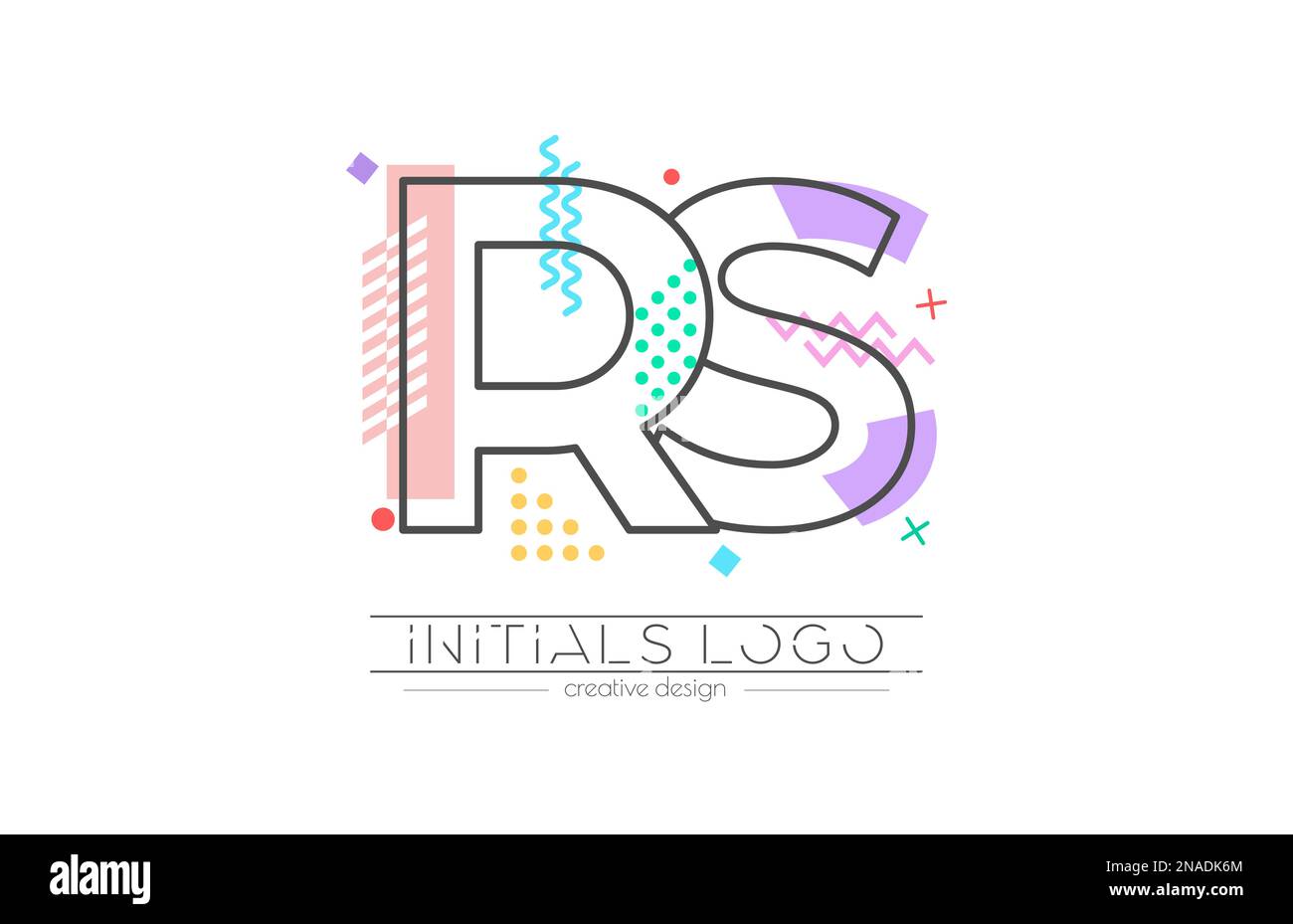 Letters R and S. Merging of two letters. Initials logo or abbreviation ...