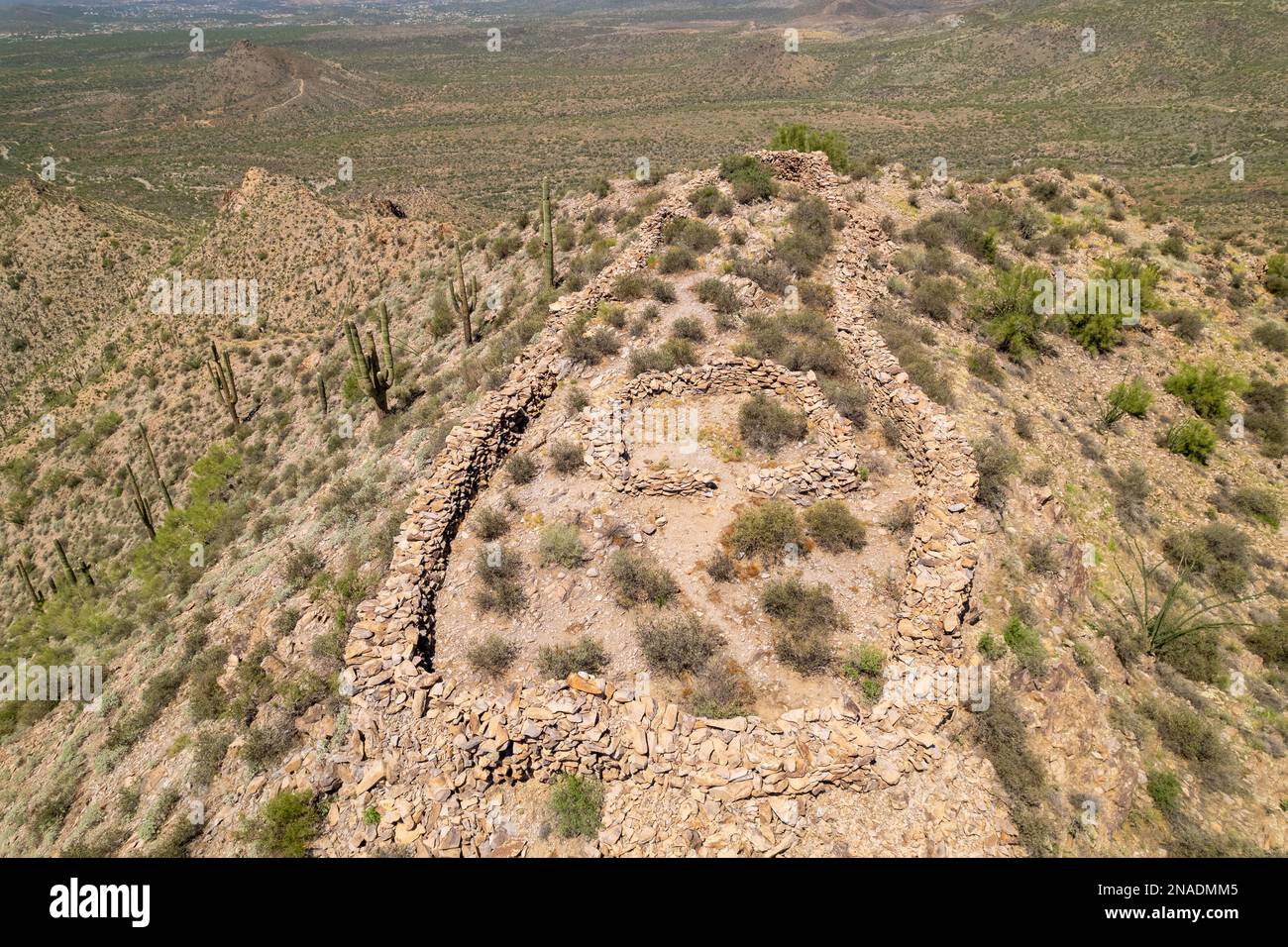 An aerial view of ruins on mountain landscape Stock Photo - Alamy