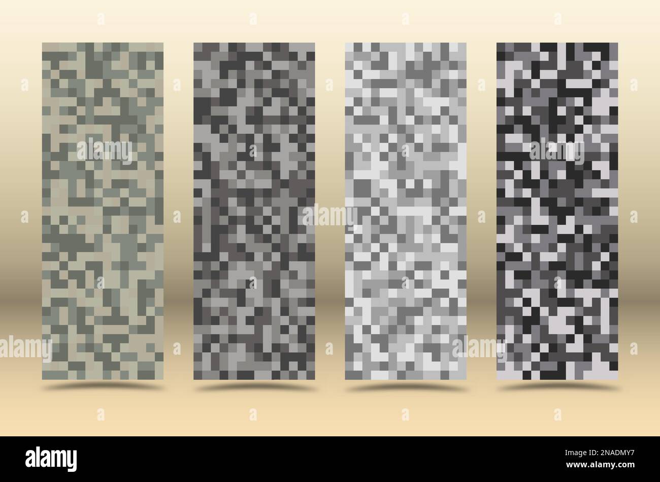 A set of backgrounds with digital camouflage. Seamless vector pattern ...