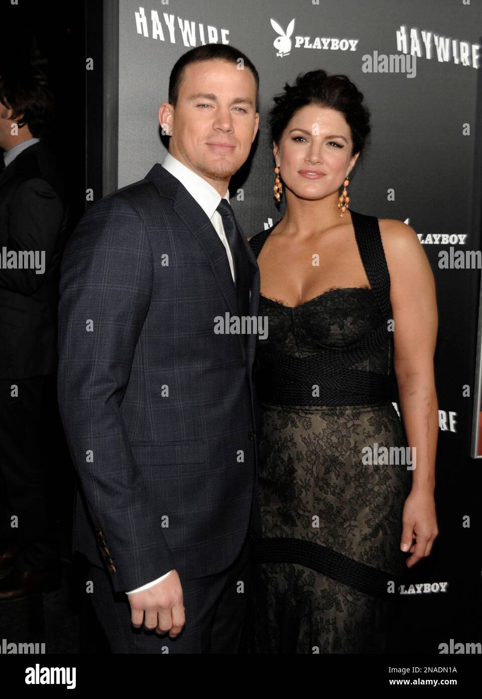 Actress Gina Carano, right, and actor Channing Tatum arrive at the ...