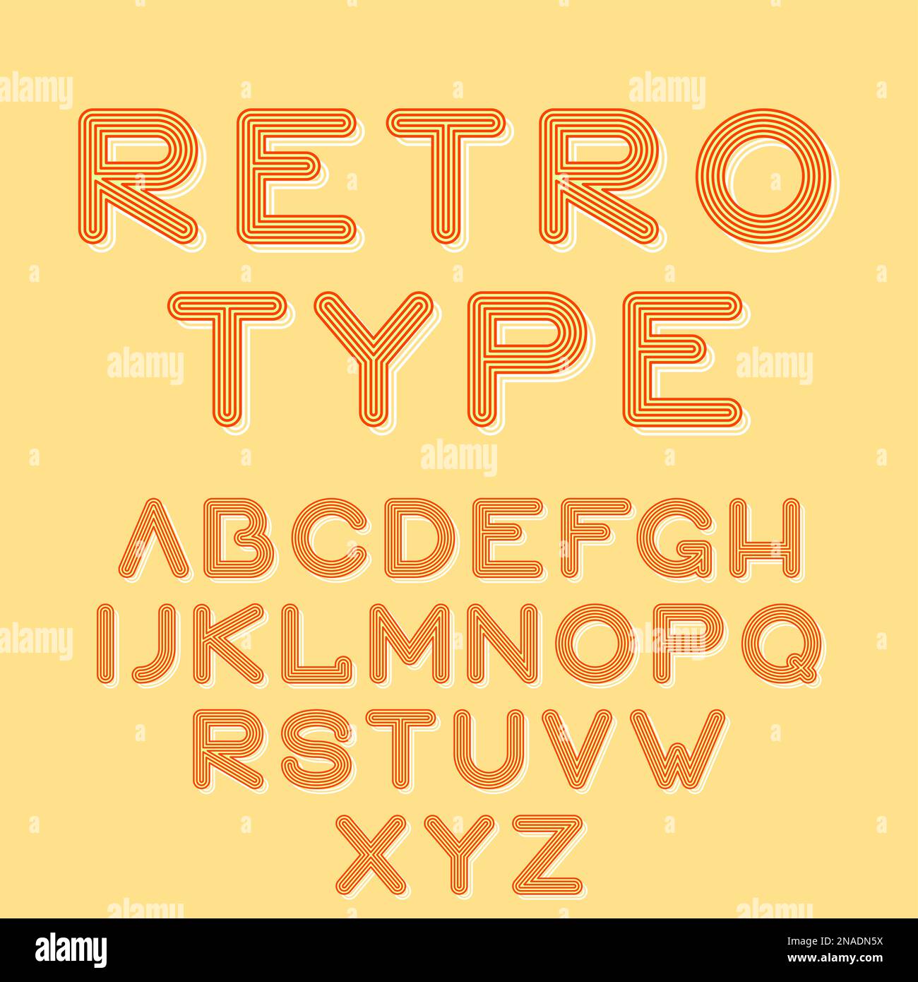 Cool shadow retro isometric font vector illustration. Set of unique ...