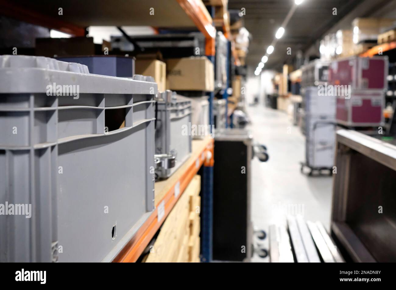 Inside a storage room and logistics and distribution warehouse Stock ...