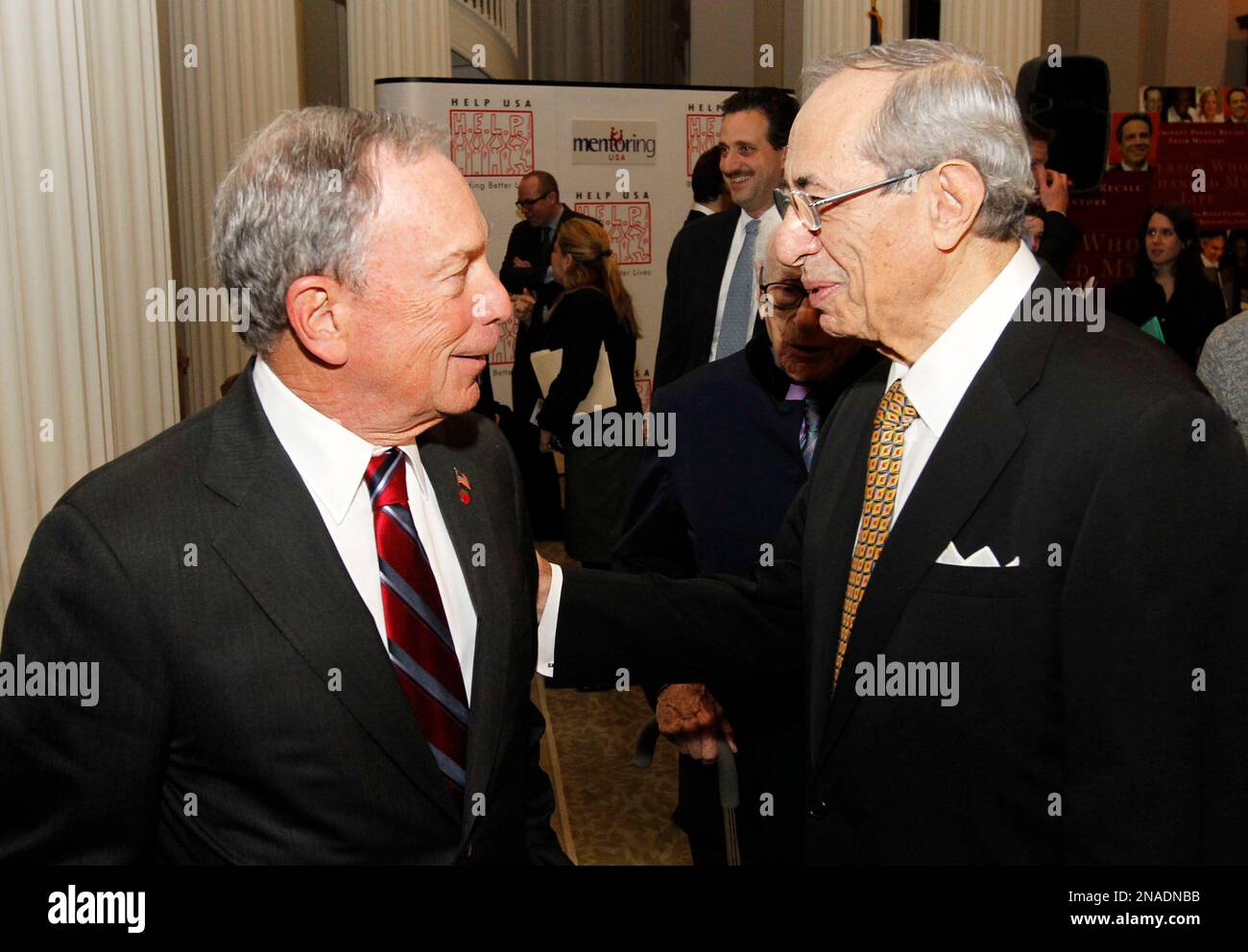 New York Mayor Michael Bloomberg, left, and former New York Governor ...