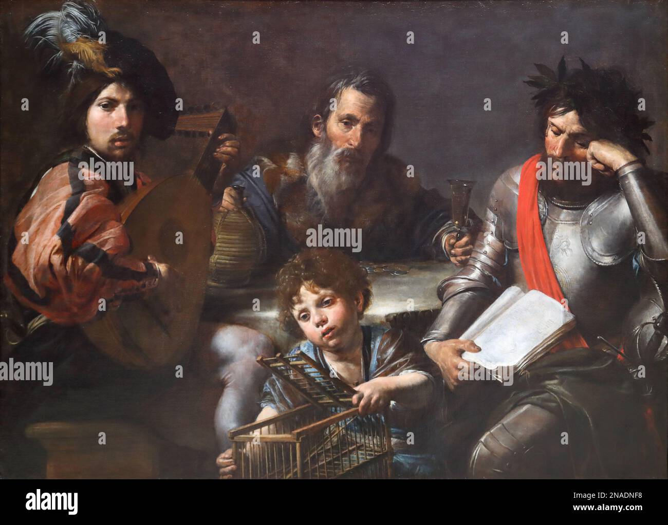The four Ages of Man by French painter Valentin de Boulogne at the ...