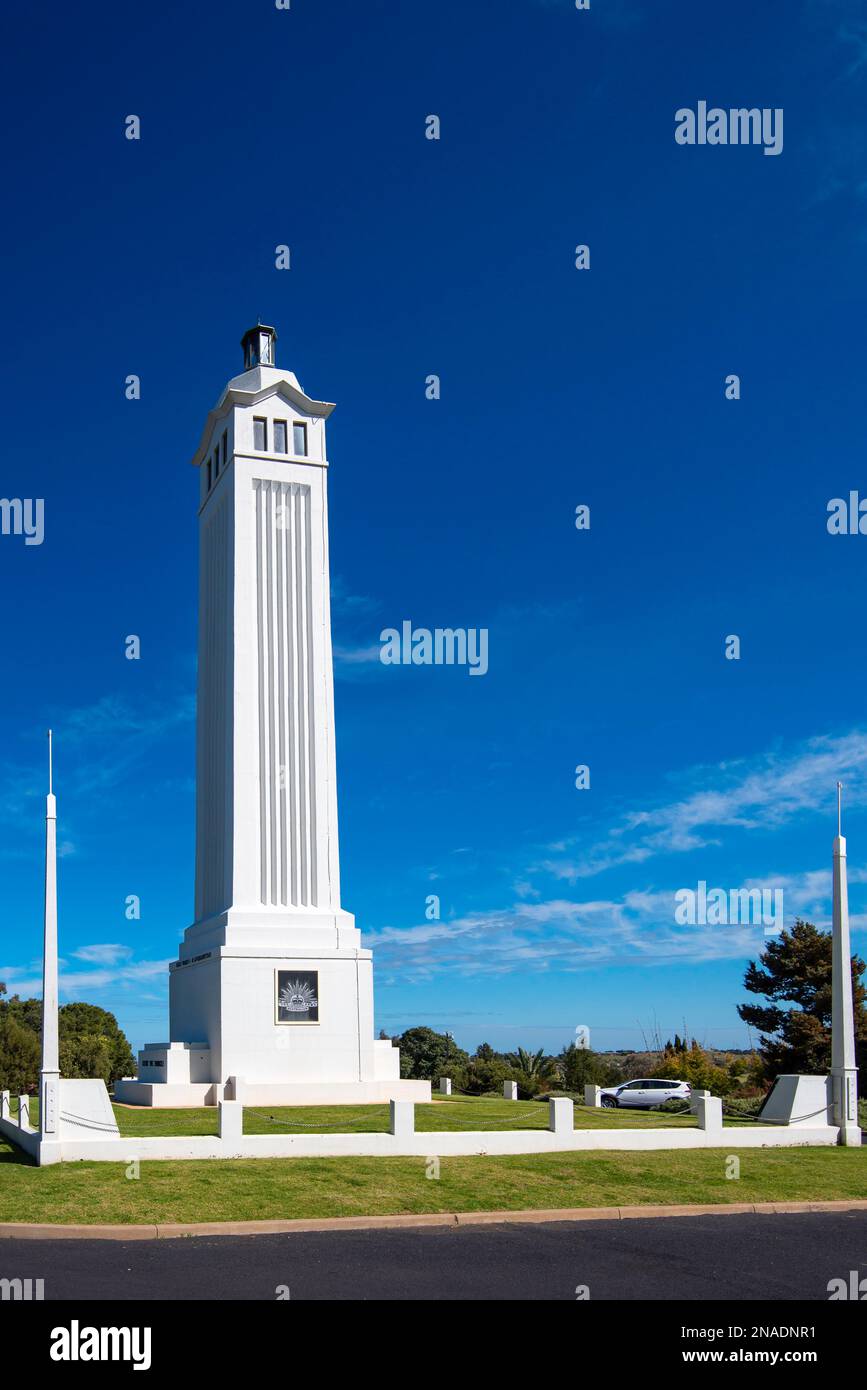 The 33m high reinforced concrete war memorial tower at the top of ...
