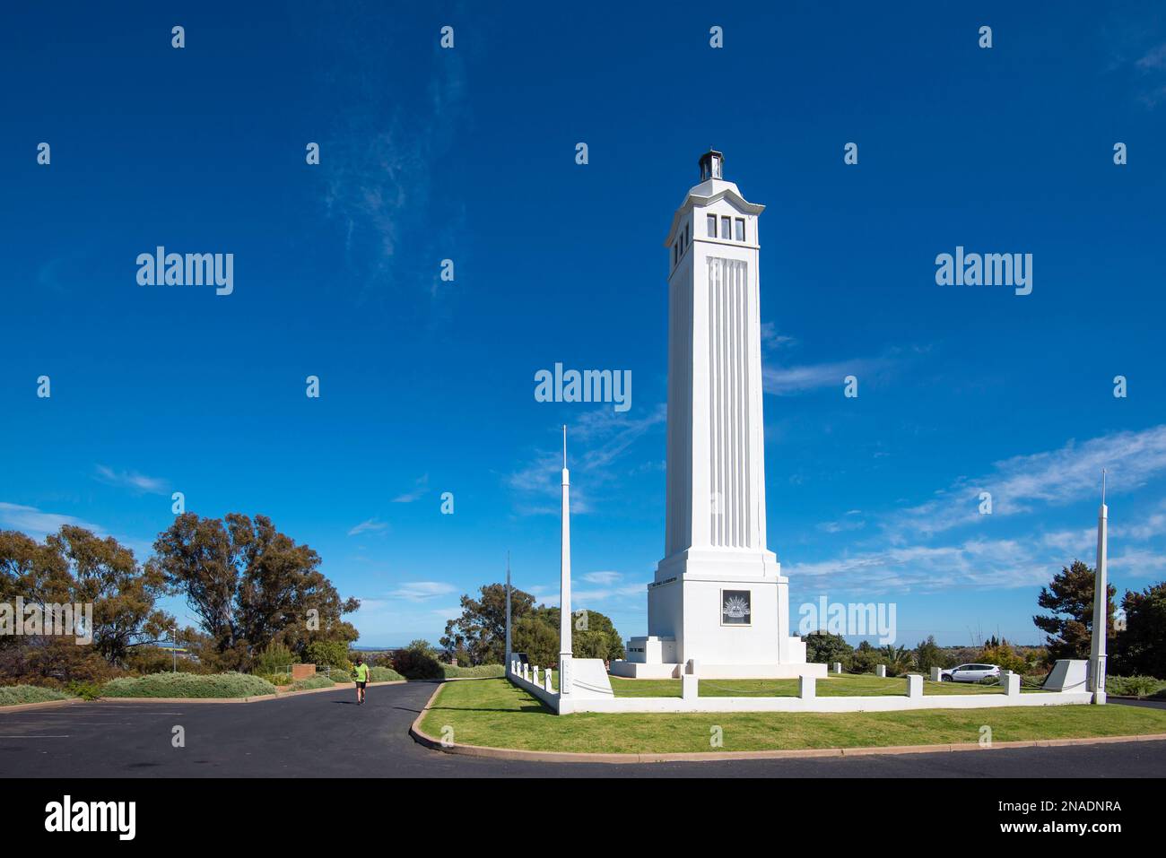 The 33m high reinforced concrete war memorial tower at the top of ...