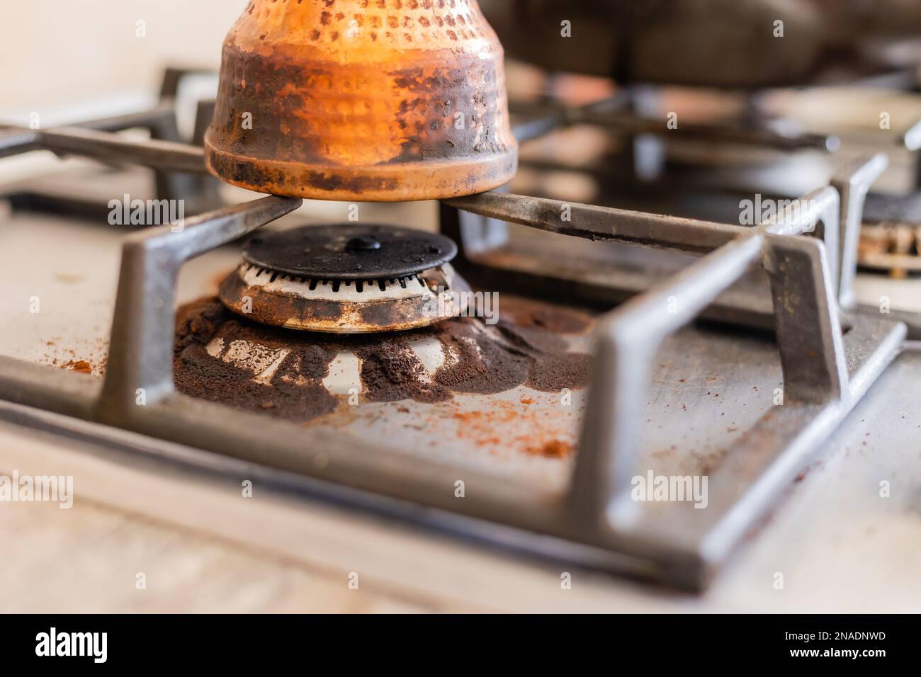 Dirty gas stove hi-res stock photography and images - Alamy